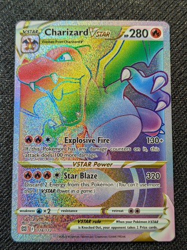 Charizard VStar 174/172 Brilliant Stars Rainbow Rare Pokemon TCG NM | eBay