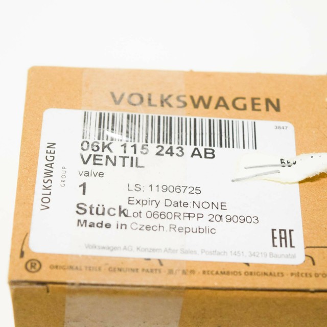 OEM Volkswagen Golf Mk7 Engine Control Valve 06K115243AB Genuine for ...