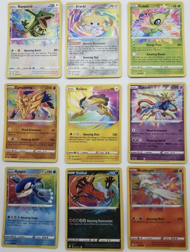Pokémon TCG Amazing Rare Complete Set of 9! Textured Holo Rare ...