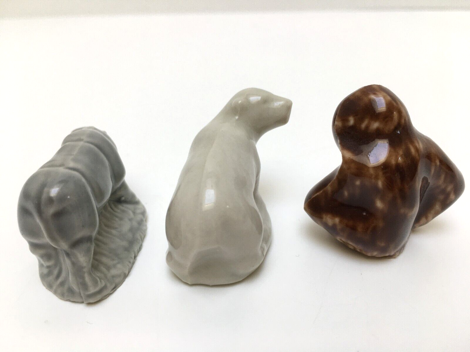 Lot of 3 Miniature Wade Whimsy Figures HIPPO, POLAR BEAR, ORANGUTAN ...