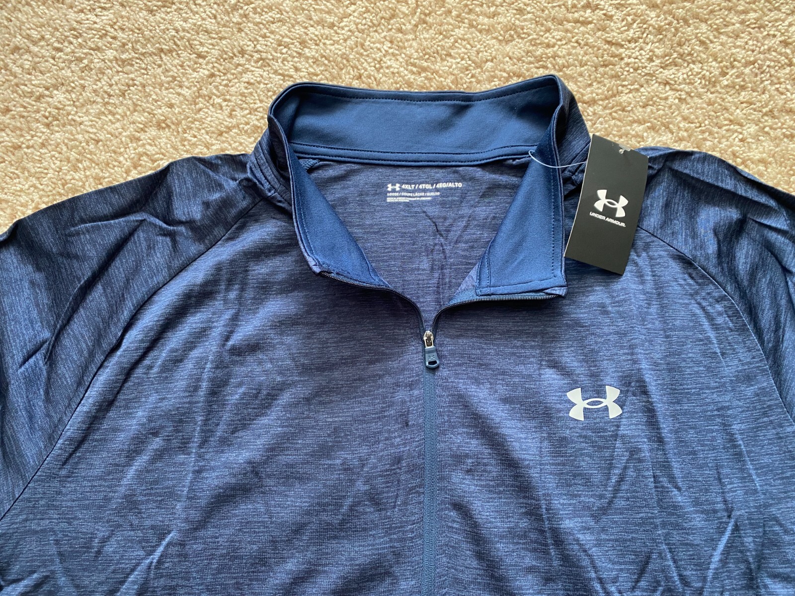 Under Armour Mens UA Tech 1/2 Zip Long Sleeve Mens 4xl 1328495 409 for ...