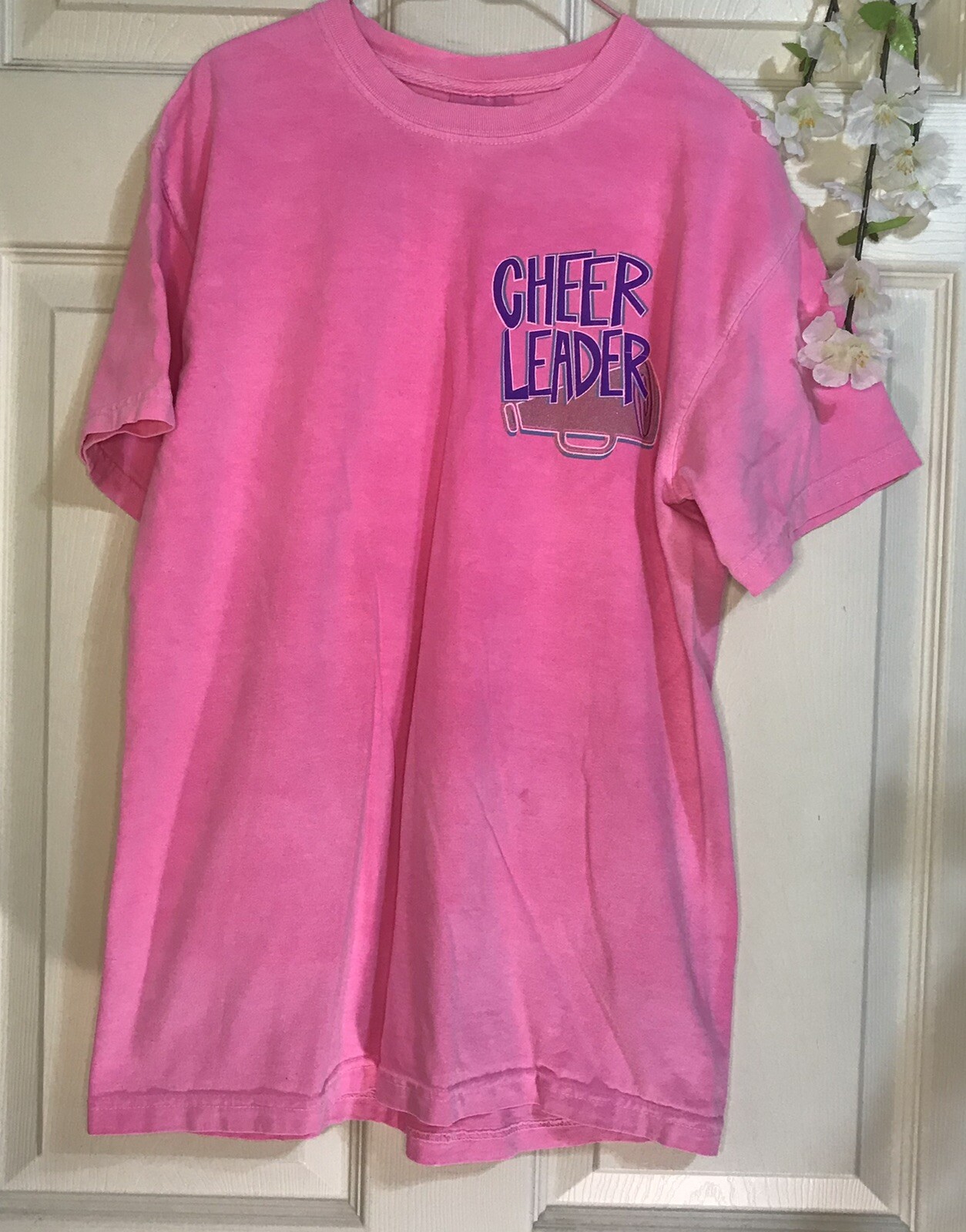 Comfort Colors by Chouinard Pink Girls Cheer T-Shirt … - Gem