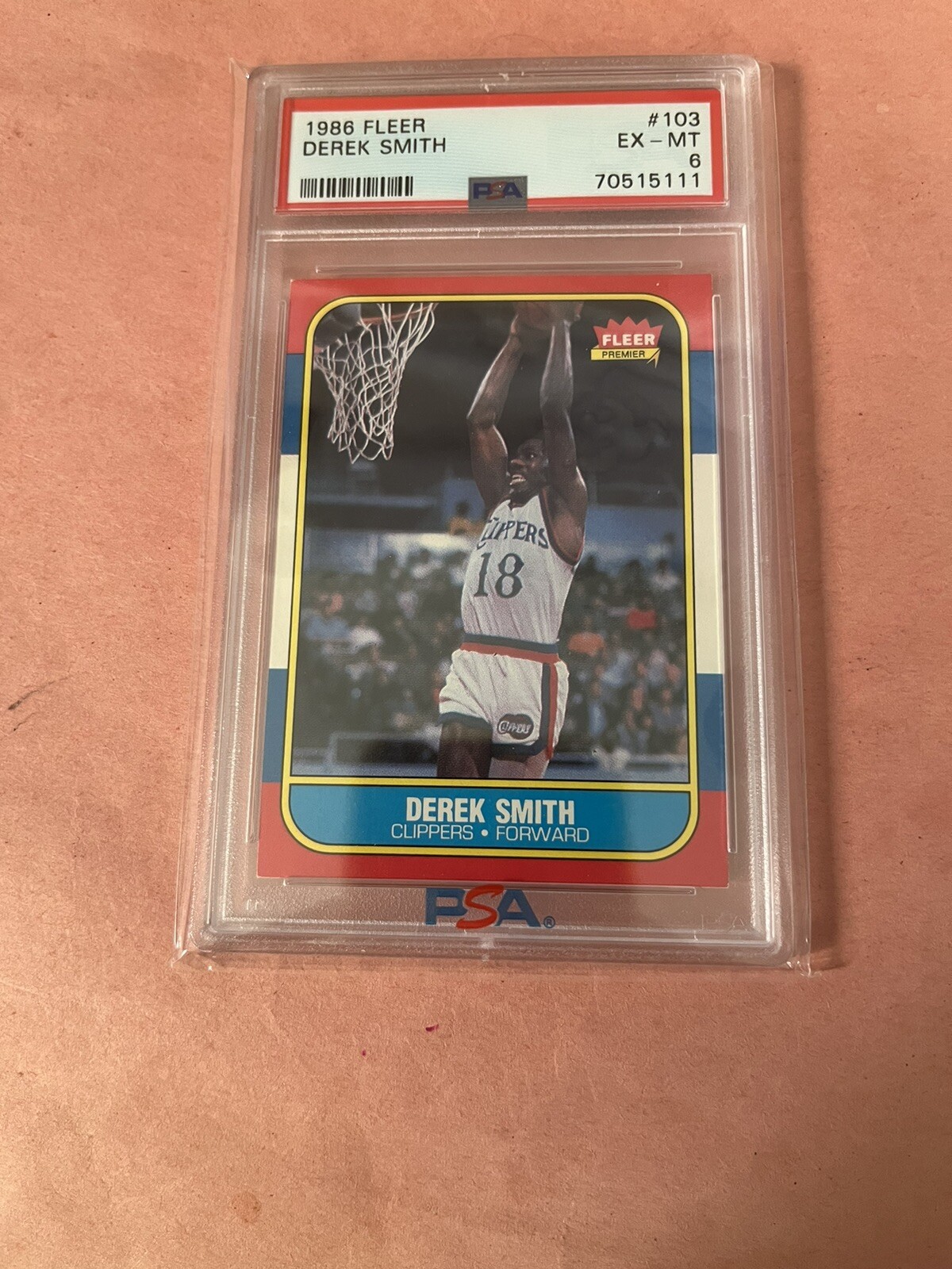 1986 Fleer #103 Los Angeles Clippers Derek Smith PSA 6 | eBay