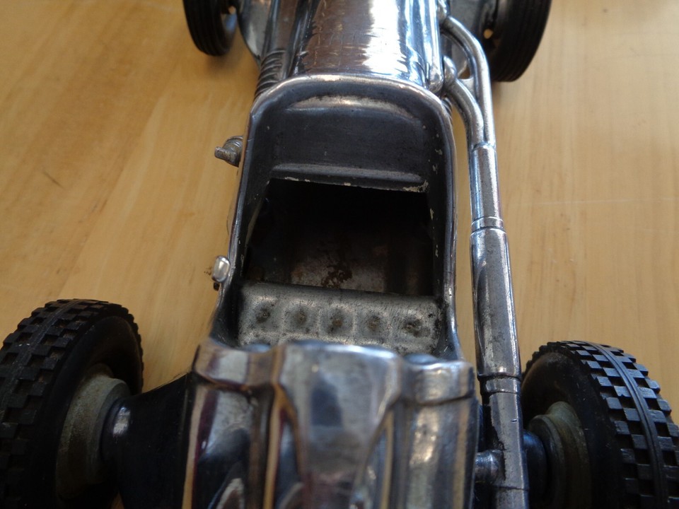 Rare Tether Car 1950's Roy Cox Chrome Thimble Drome Champion ALUMINUM ...