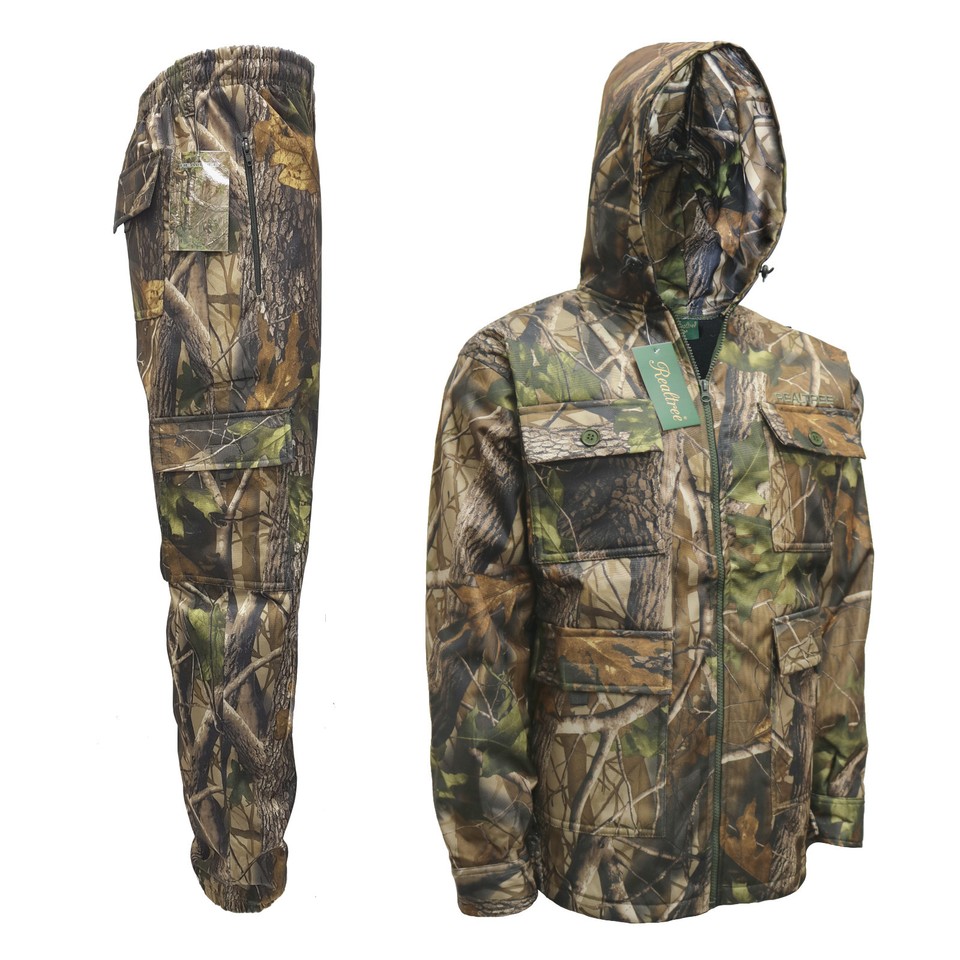 Men's Waterproof Jungle Suit Jacket Trousers Coat Hunting Fishing Camo ...