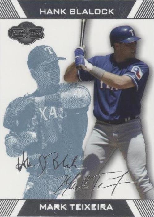 2007 Topps Co-Signers - Mark Teixeira, Hank Blalock #48 Blue /250 for ...