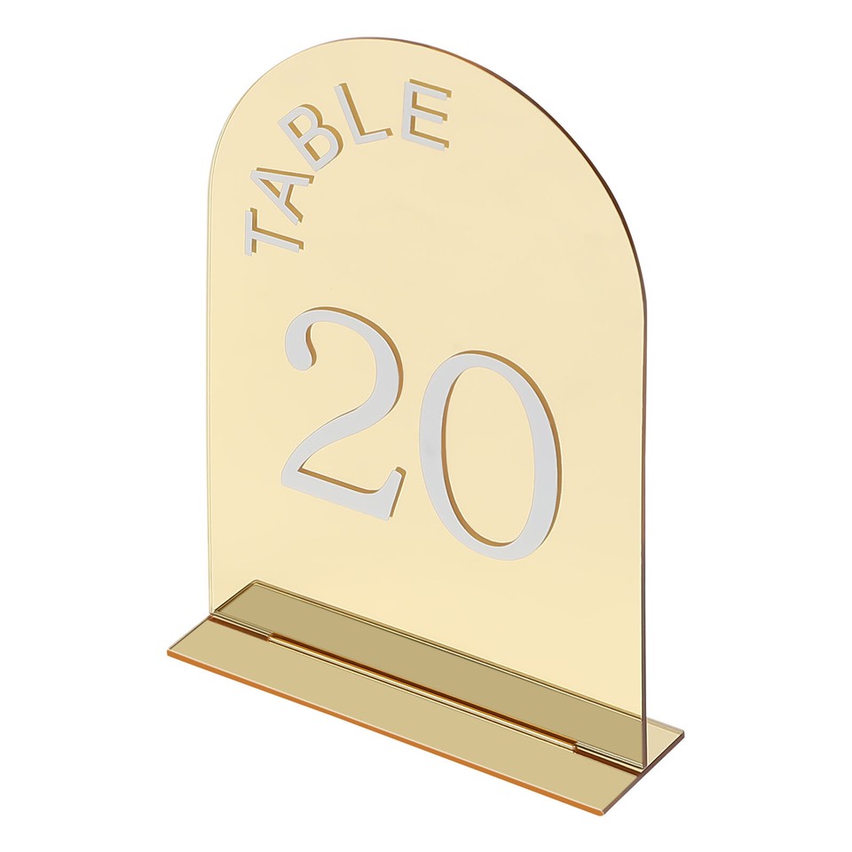 20PCS Gold Table Numbers Acrylic Party Table Numbers Wedding Table ...