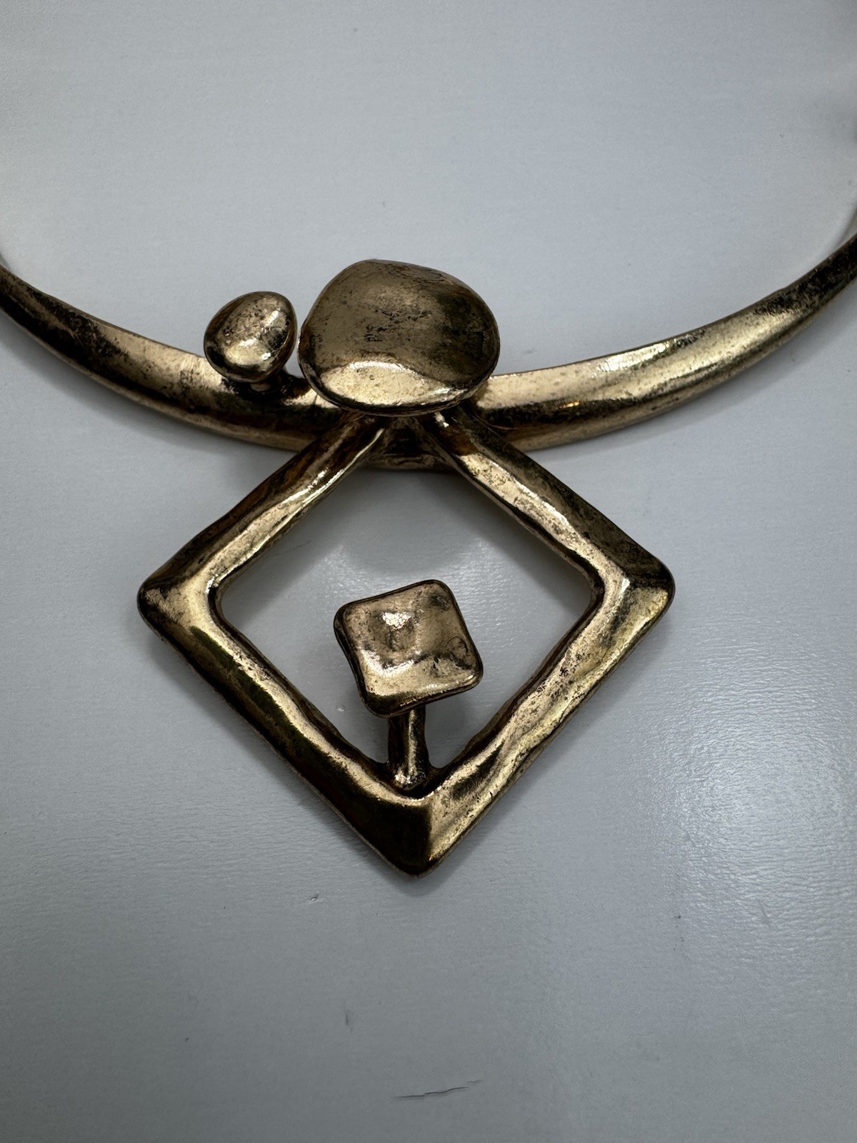Zara x Kate Moss Gold Rigid Geometric Statement Necklace NWOT Limited ...