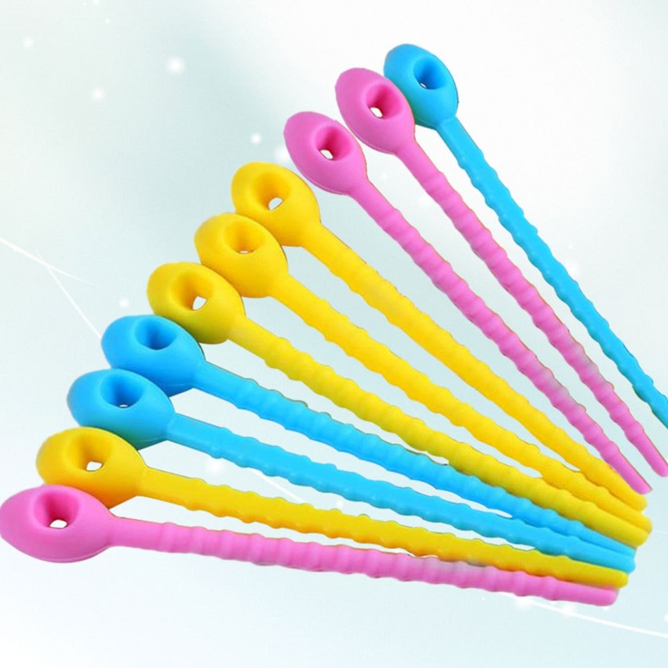 50 Pcs Food Sealing Clip Silicone Ties Reusable Plastic Bag Binding | eBay