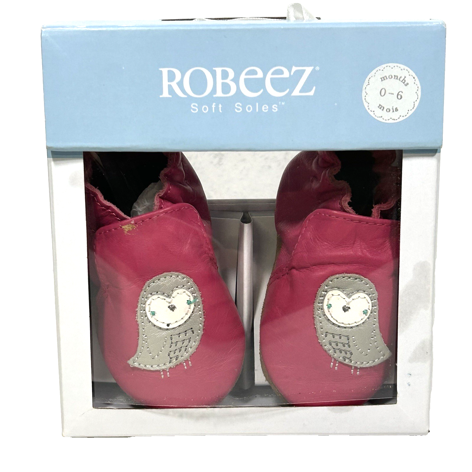 Robeez Soft Soles Bird Buddies Shoes Slippers Baby Size 0-6 mo Pink Owl ...