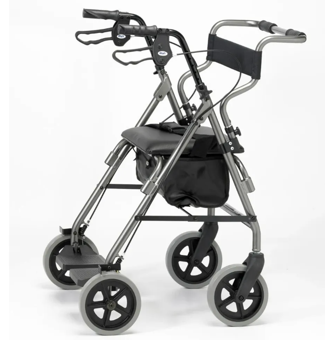Days 2 In1 Transit Rollator Seat Walker & Transport Chair Red 160kg ...