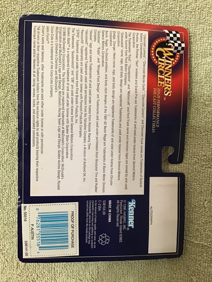 1997 Winners Circle PAT AUSTIN Red Wing Shoes NHRA Funny Car 1/64 ...