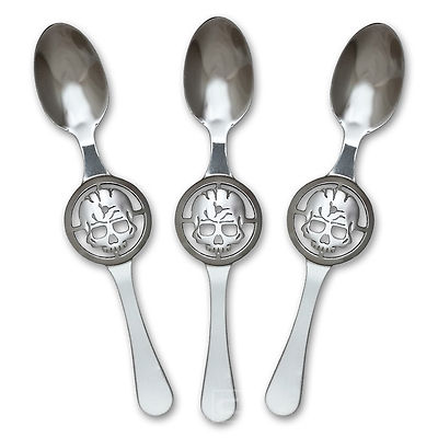 3x Absinth Löffel Skull - Absinthe Skull Spoon - Cuillère à Absinthe ...