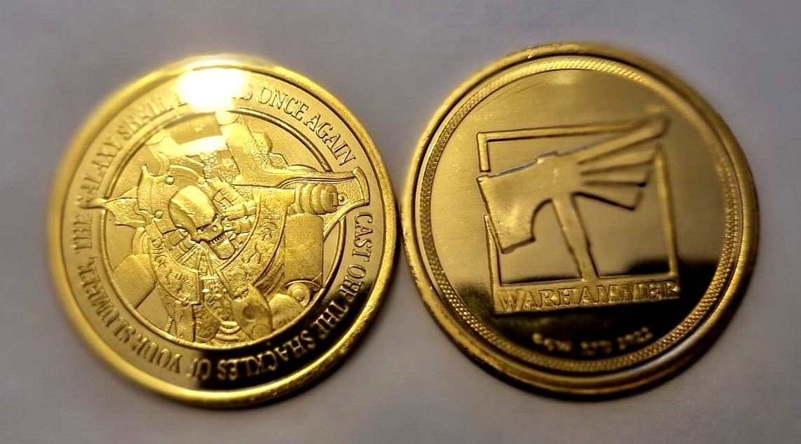 Games Workshop 40k Warhammer World Only One Necron Indomitus metal coin ...