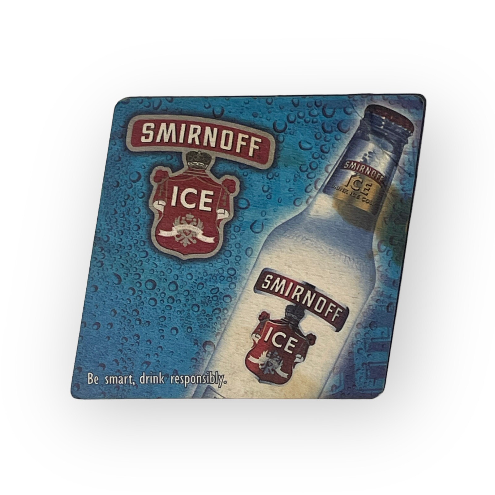 Vintage 2002 Smirnoff Ice Bar Beer Coaster Be Smart Drink Responsibly 2 ...