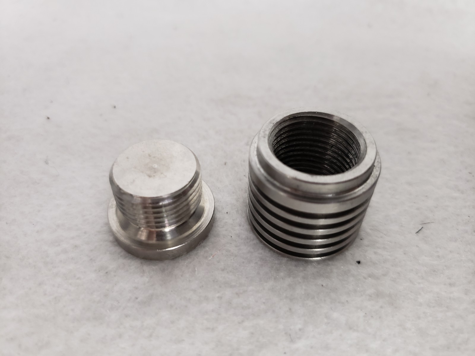"HEAT SINK" Oxygen Sensor O2 Weld on Stepped Nut & Cap Bung Kit M18*1.5 ...
