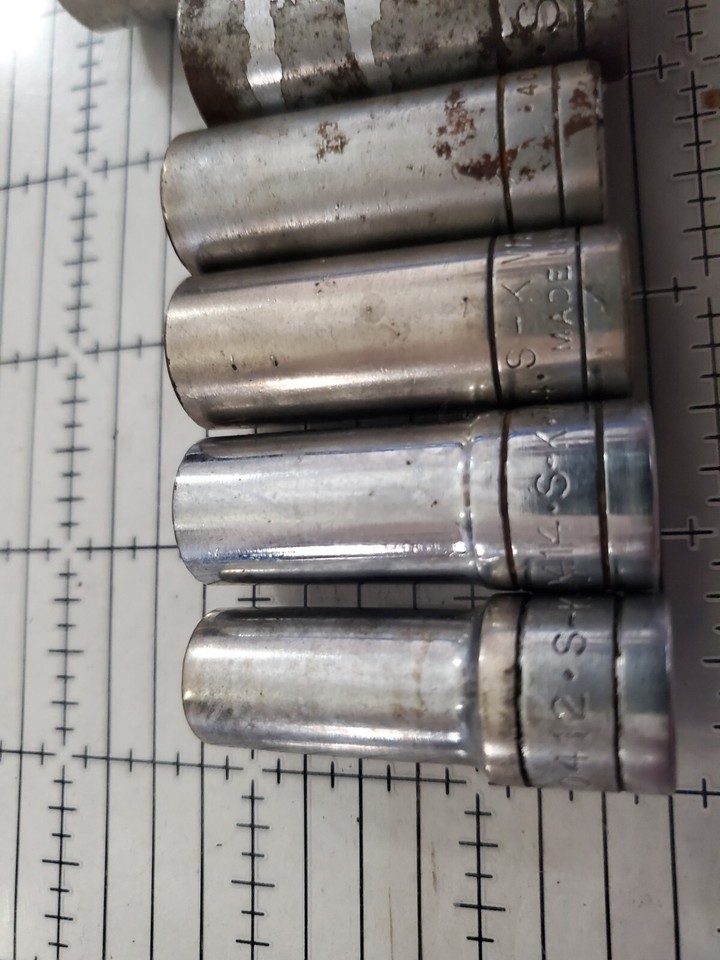 S-K SK USA 3/8" Deep Socket Set Lot 6 Point USA | eBay