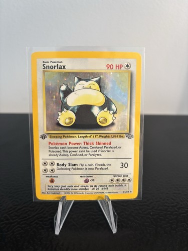Pokémon TCG Snorlax Jungle 11/64 1st Edition Holo | 1999 Vintage WotC ...