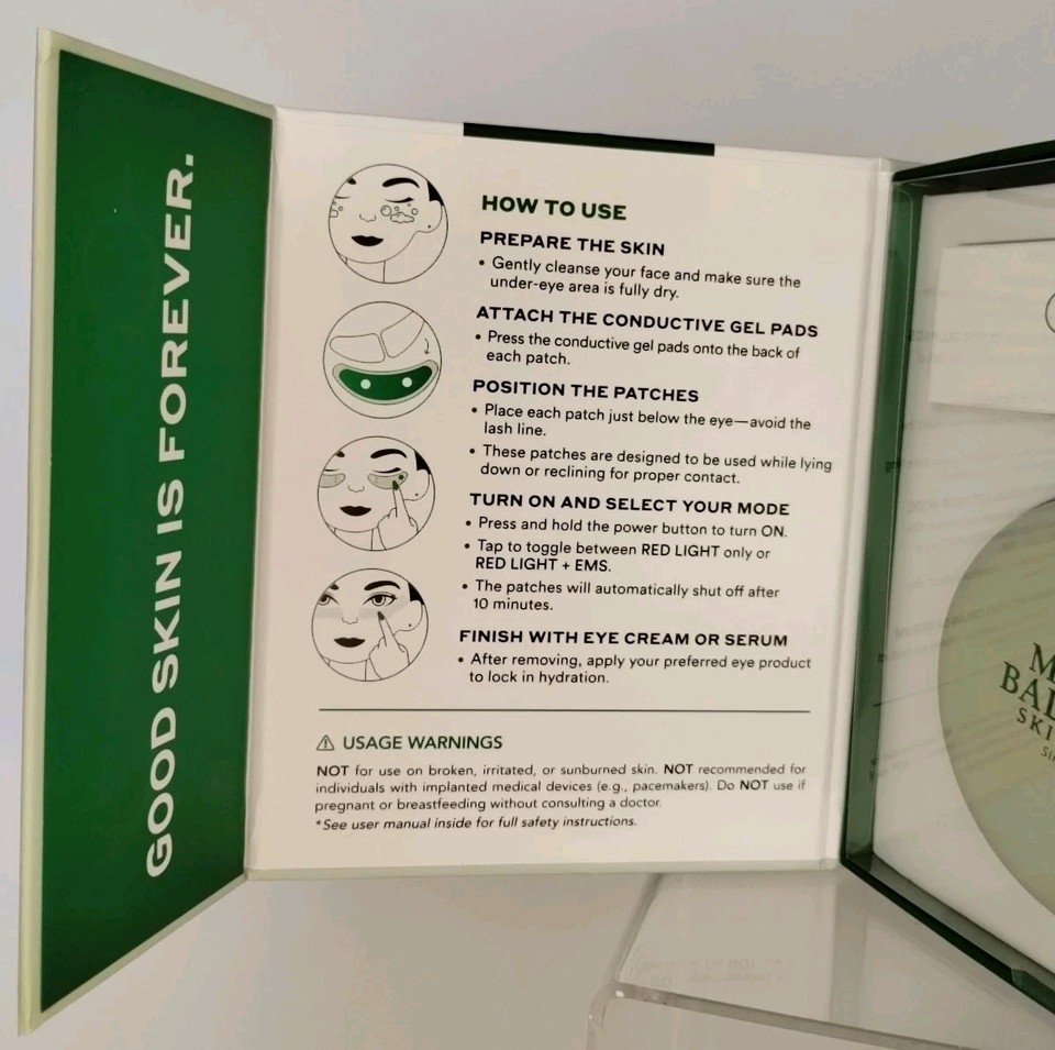 Mario Badescu Under Eye Patches Red Light + EMS Therapy Microcurrent ...