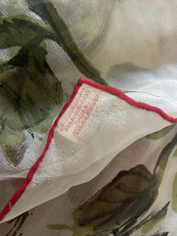 VTG Silk Scarf Lightweight Roses Hand Rolled Japan 16” x44” | eBay UK