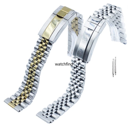 Stainless Steel Jubilee Bracelet Clasp Replacement Watch Band Strap 18 ...