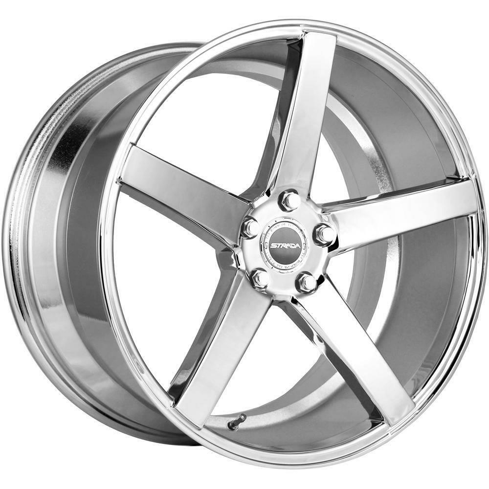 20 inch 20x8.5 Strada PERFETTO CHROME wheels rims 5x4.25 5x108 +35 | eBay