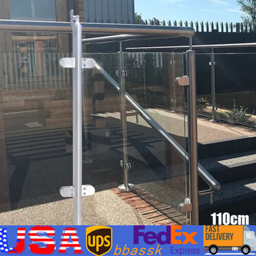 110cm Balustrade Post Balcony Handrail Glass Post Pole Guardrail ...