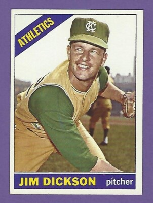 1966 Topps - #201 Jim Dickson - Kansas City Athletics - ExMt+ | eBay