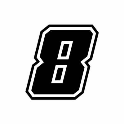 Sticker Number Race for Motorcycle " 8 " Gp, Black, 10 X 10 CM | eBay