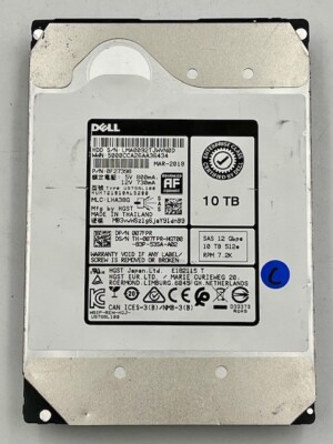 DELL HGST 3.5" 10TB 7200RPM SAS 12GB/S HARD DISK DRIVE 07FPR 0F27398 | eBay