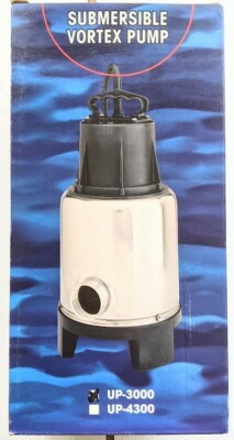 United Pump UP-3000 Submersible Vortex Sump / Waterfall Pump 3000 GPH 1 ...