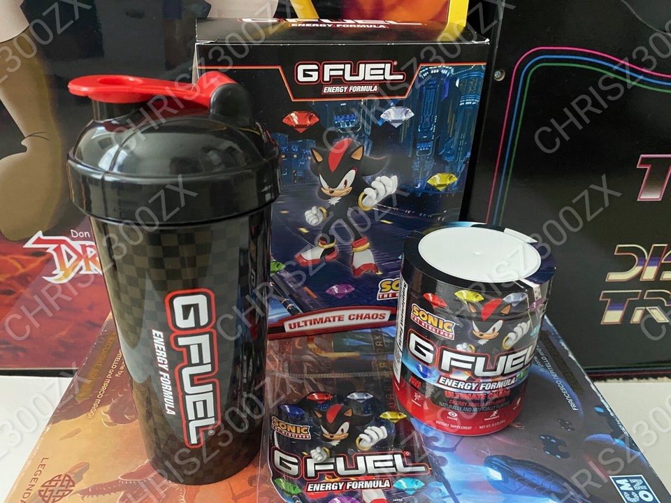 GFUEL Sonic Shadow the Hedgehog Ultimate Chaos Collector's Box Shaker ...