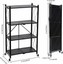 4/5Tier Heavy Duty Foldable Metal Rack Storage Shelving Unit w Wheel | eBay