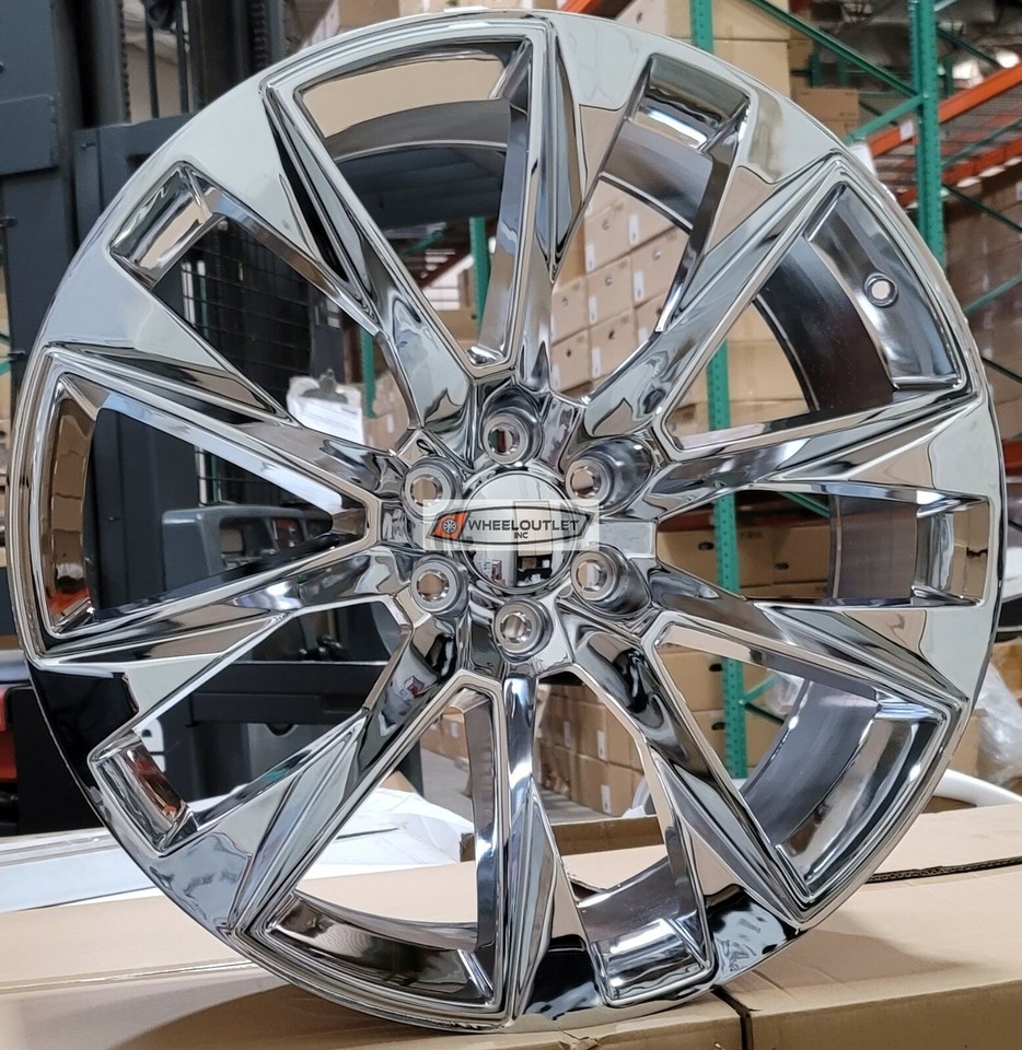 26 OE Replica RST Rims Chrome Wheels TPMS Tires Tahoe Silverado ...