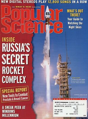 Popular Science Magazine August 2000 Inside Russia's Secret Rocket ...