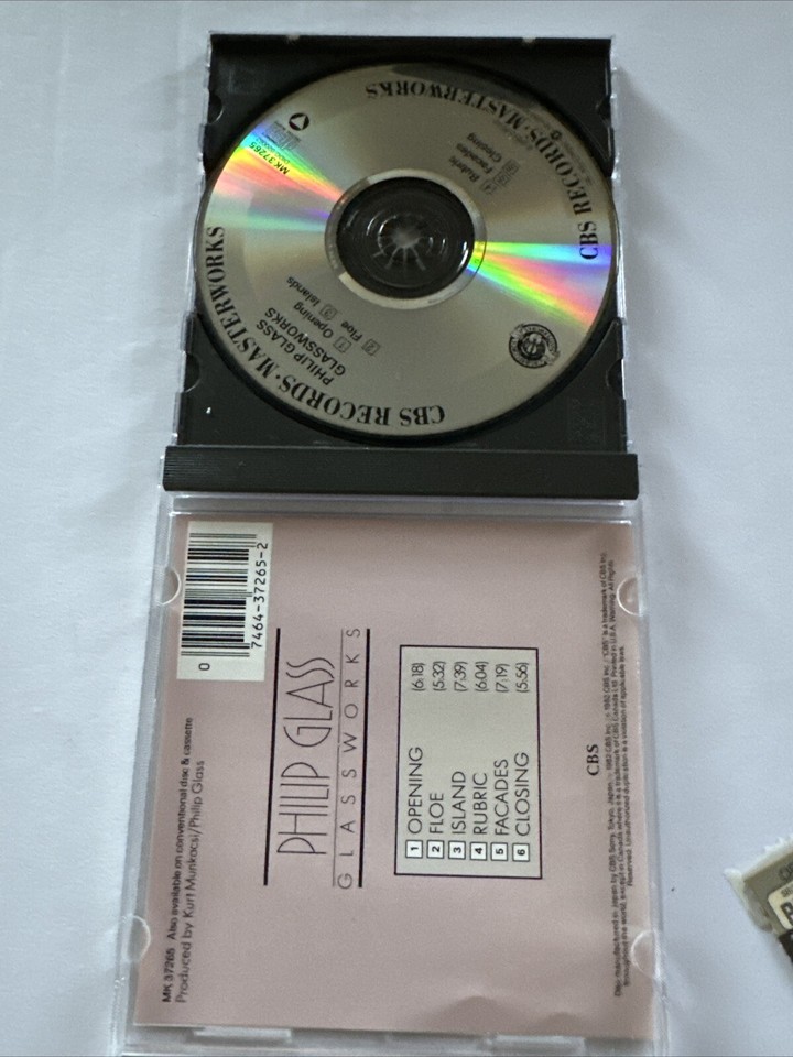 Philip Glass-Glassworks CD CBS USA Minimalist Satie early 1980s ...