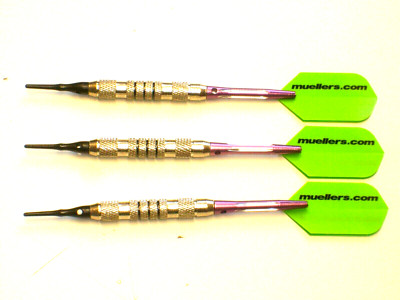 Soft Tip Darts, Used 18 Gram Plated with New Aluminum Shafts and ...