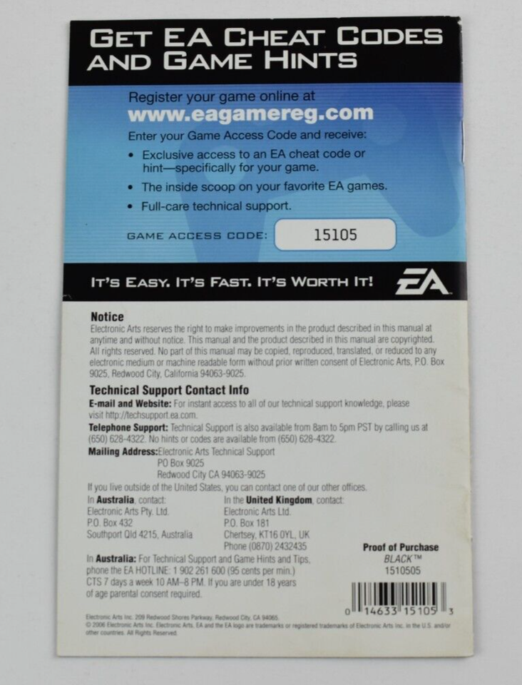 Black PS2 PlayStation 2 Authentic Instruction Manual Booklet Only | eBay