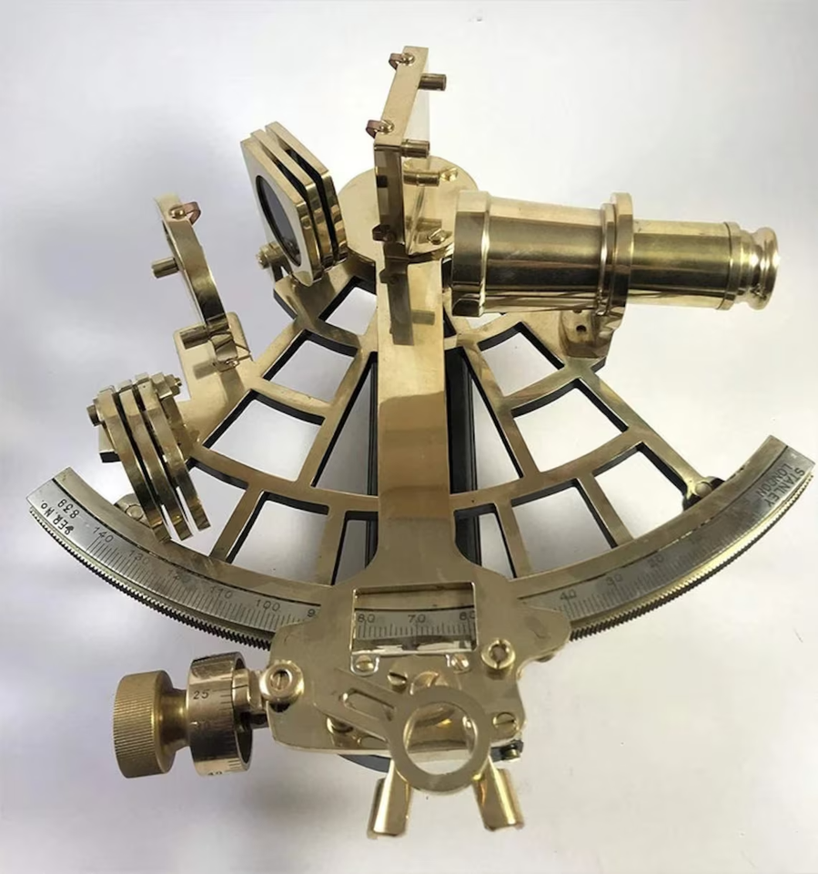 Nautical hand-made brass 9"sextant nautical working navigational ship ...