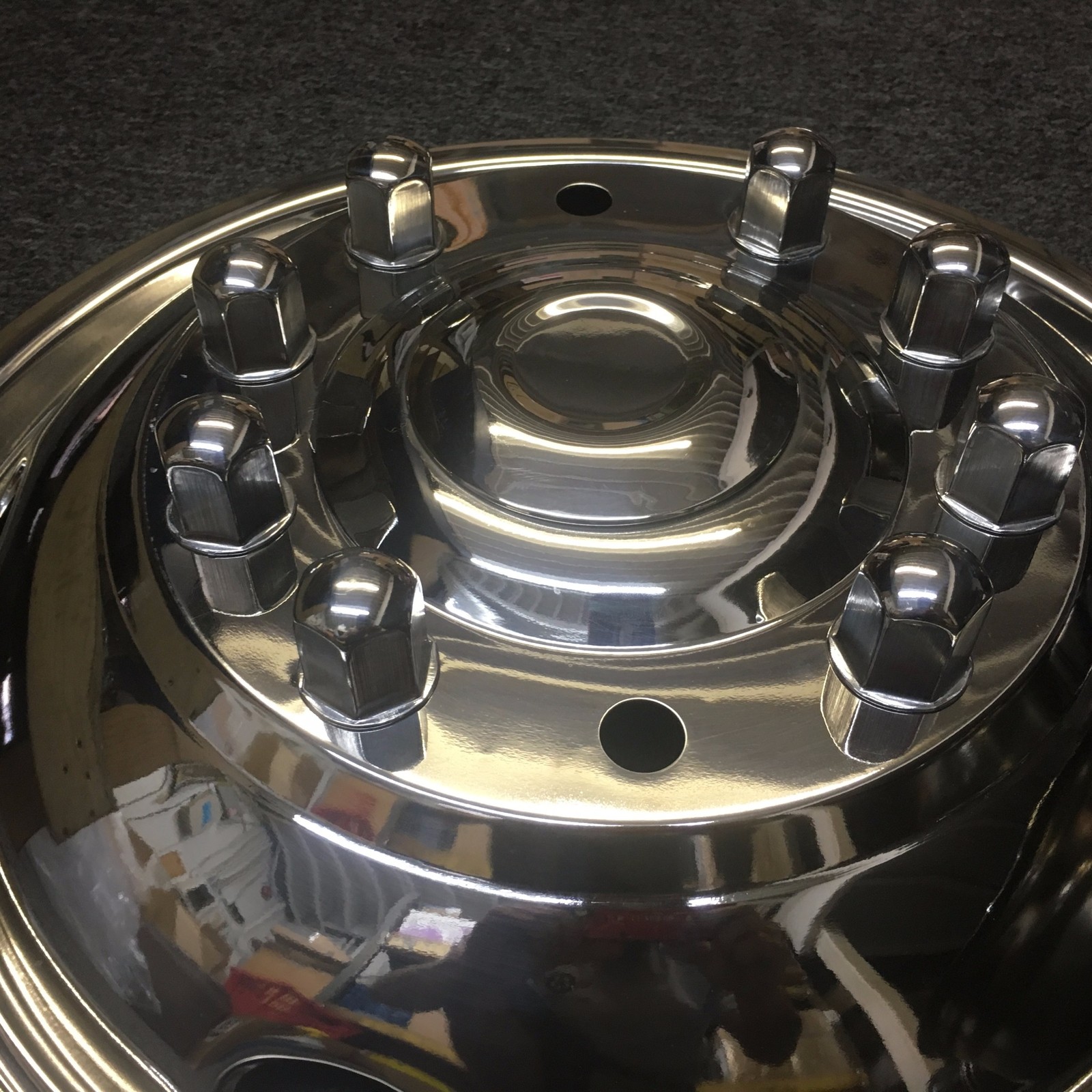 Set of 19.5" Stainless Dually Wheel Simulators For 05-25 Ford F450 F550 ...