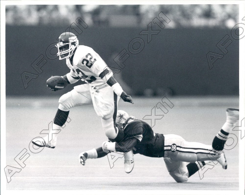 1987 New York Giants Lee Rouson VS Dallas Cowboys Eugene Lockhart Press ...