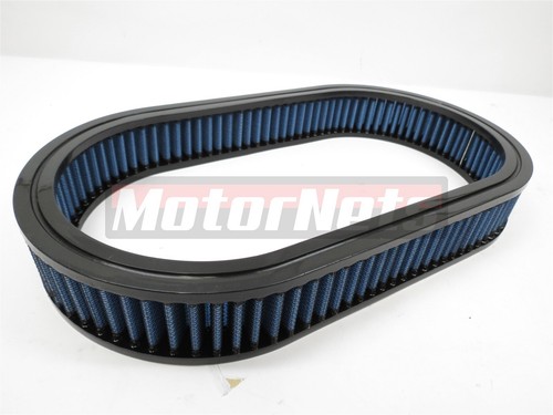 15"x2" Blue Oval Washable Air Cleaner Element Filter Chevy Ford SBC BBC ...