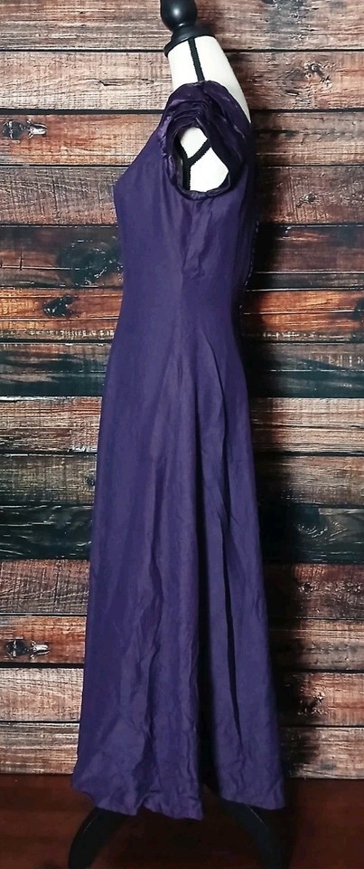 Alfred Angelo Vintage 80s Formal Gown 8 Dress Cap Sleeve Purple USA ...