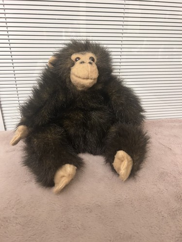 Vtg Luigi Amani 12” Plush Monkey Ape Gorilla Realistic Zoo Stuffed ...