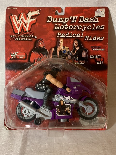WWF Bump 'n Bash Motorcycles The Undertaker 2000 Toy Island WWE 1998 ...