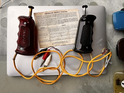 Vintage COX Slot Car Controllers Pair, 3 Alligator Clips. 1960s. Black ...