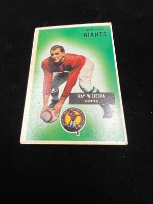 RAY WIETECHA 1955 BOWMAN #24 FOOTBALL CARD NEW YORK GIANTS | eBay