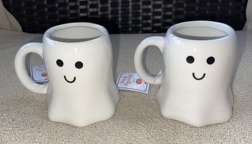 2 Target 3-D Ghost Halloween Coffee Cups Mugs 12oz New Stoneware 2022 ...