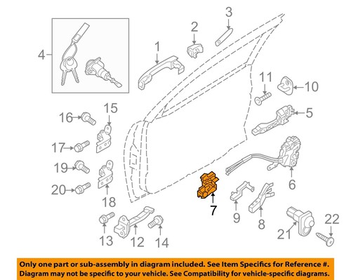 HYUNDAI OEM 11-16 Elantra Coupe Front Door Lock Hardware-Connector ...