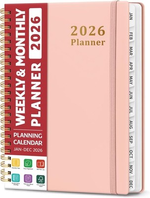 2026 Planner, Weekly and Monthly Planner, January 2026 - December 2026 ...